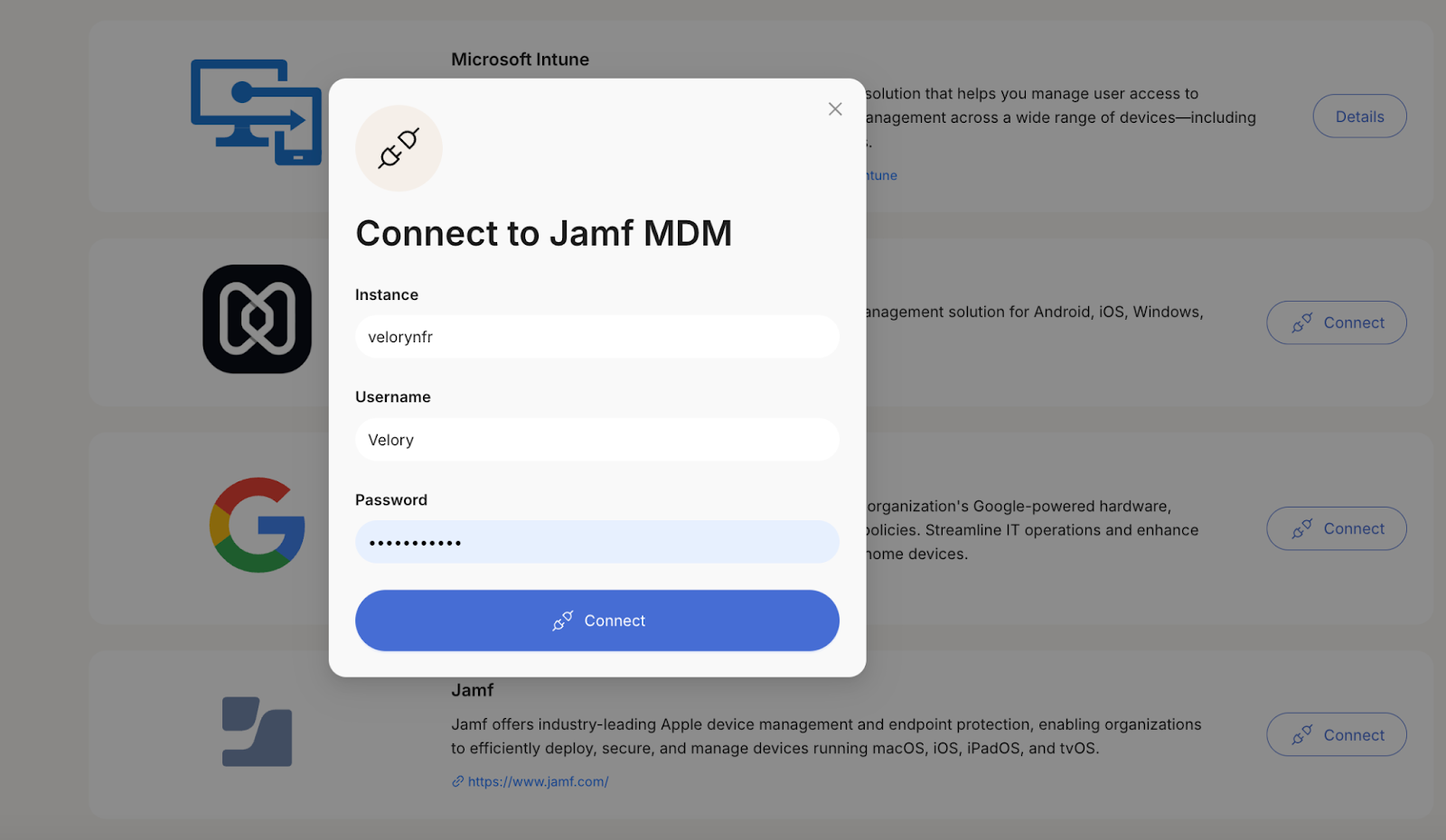 Jamf MDM integration guide – Velory Helpcenter